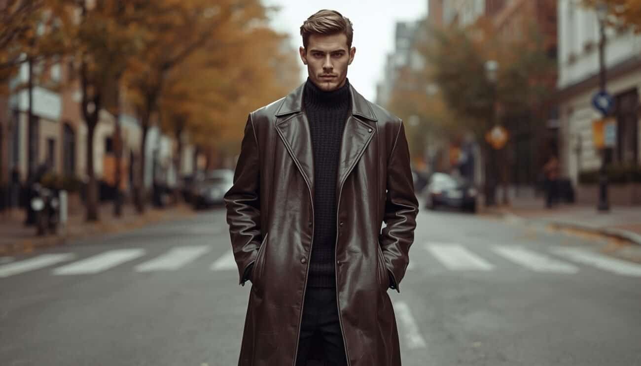 Duster Coats: History Leather Duster Jacket Mens - Ebon Hide